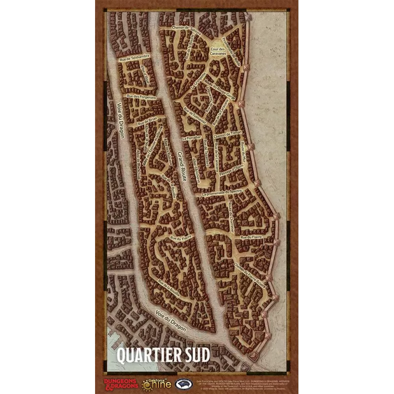 D&D5 CARTES DES QUARTIERS DE WATERDEEP
